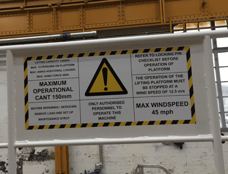 Signage for the Rail Industry - Andrews Signs & Engravers Ltd