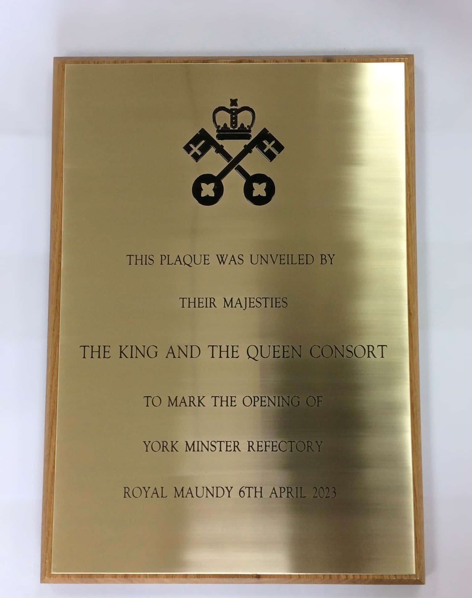Hand-crafted Brass Plaque to Commemorate Royal Visit - Custom Engraving ...